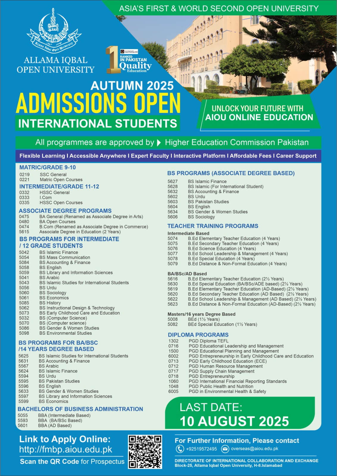 Admission Open | Education For All